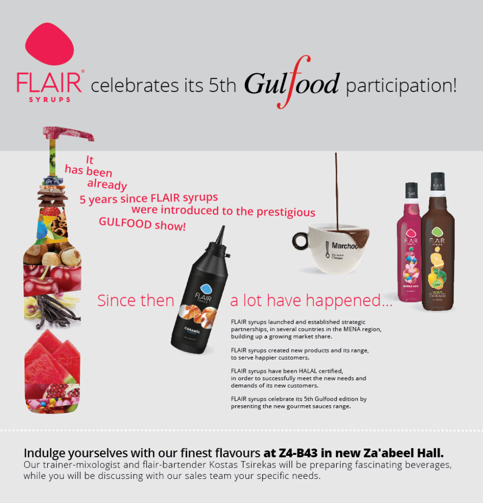 FLAIR Syrups Celebrates its 5th GULFOOD participation | Flair Syrups